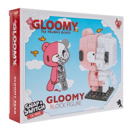 Gloomy The Naughty Grizzly Half-Skeleton Block Figure Snap & Switch Se ...